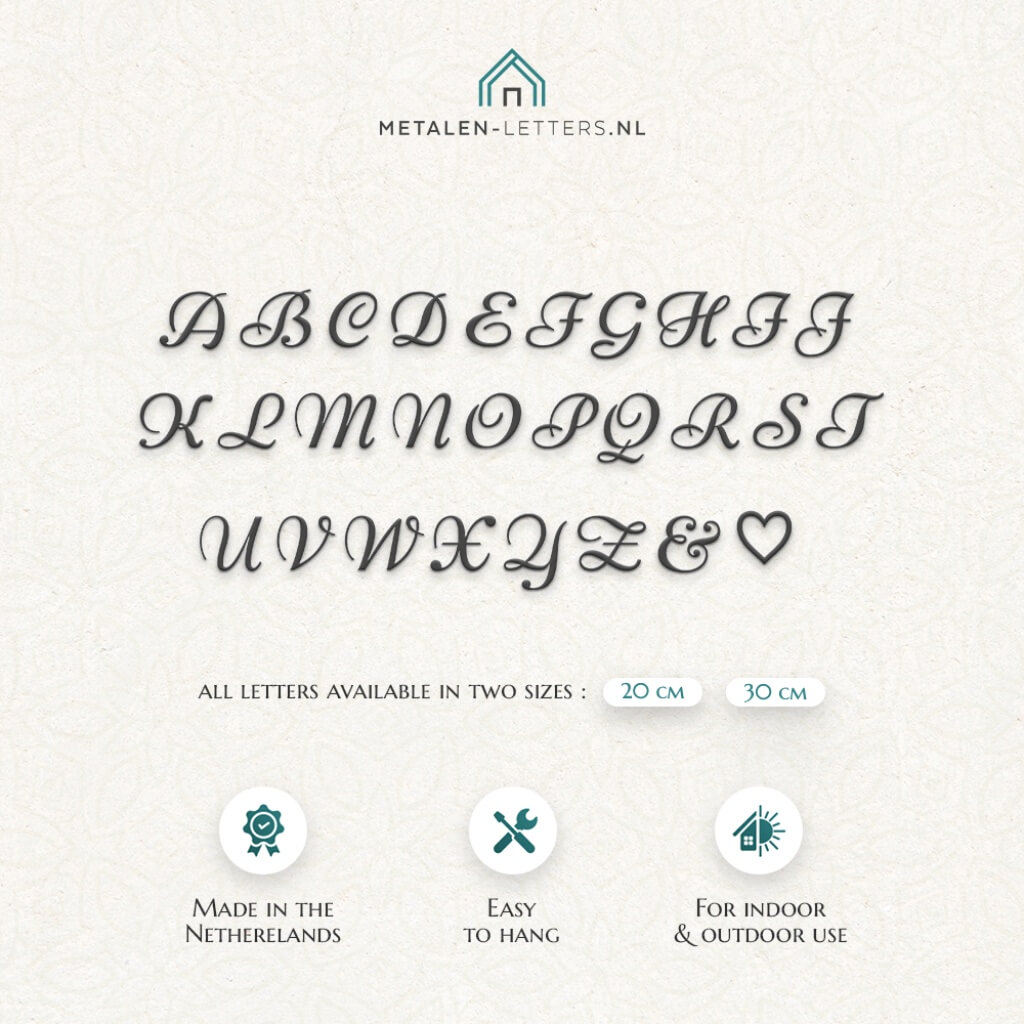 Eigen Metalen Letters | Metalen Decoratie Letters
